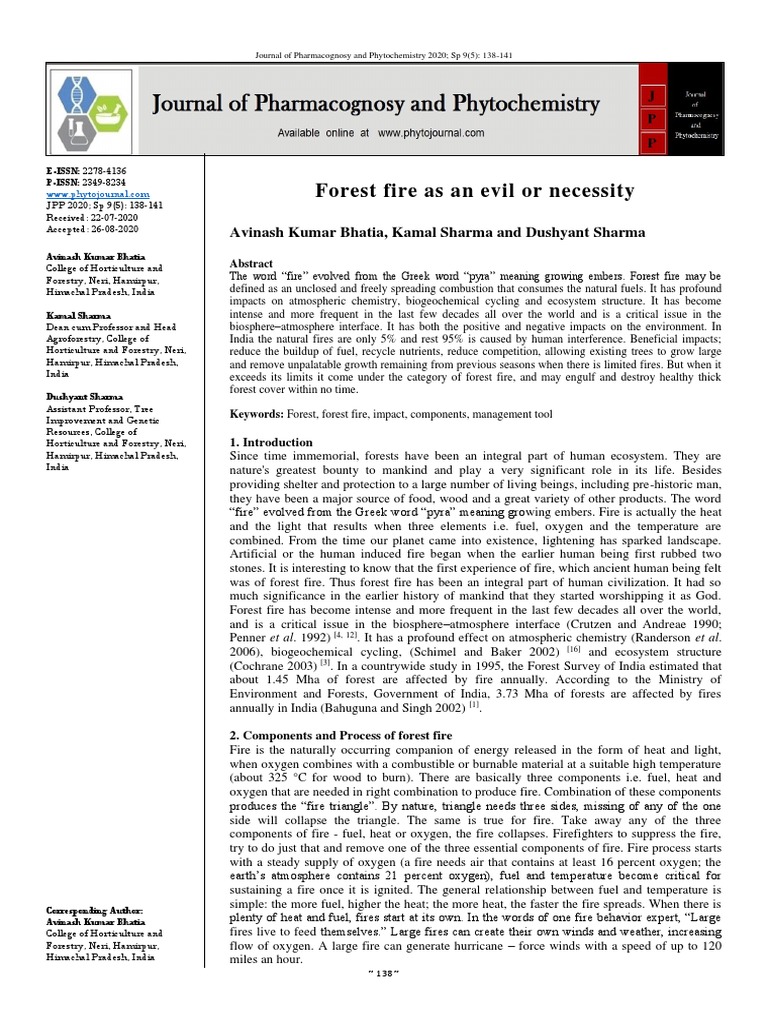 Forest Fire Research Paper | PDF | Fires | Wildfire