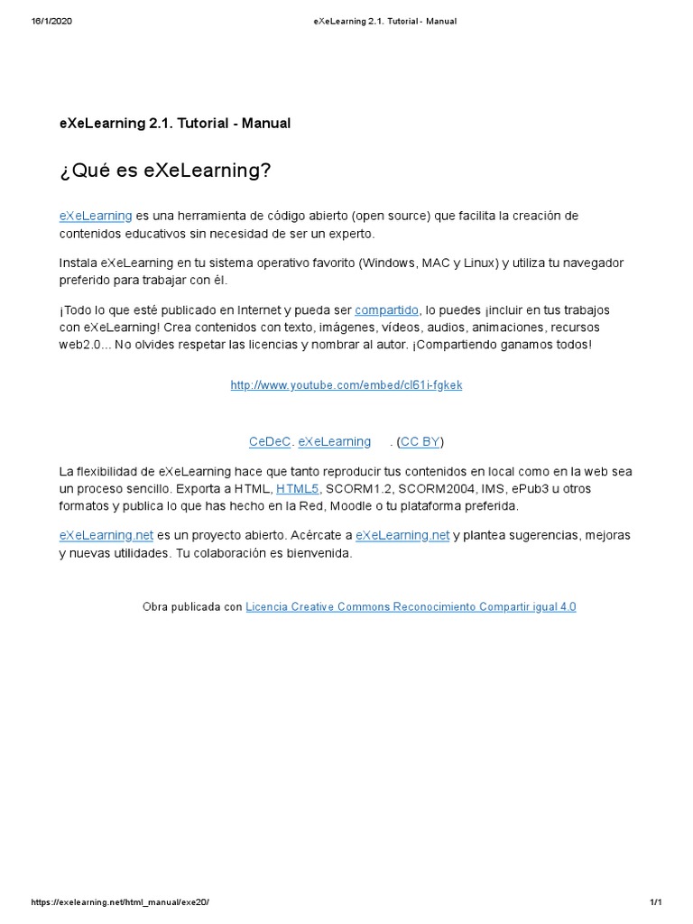 eXeLearning 2.1. Tutorial - Manual | PDF | Arte | Informática