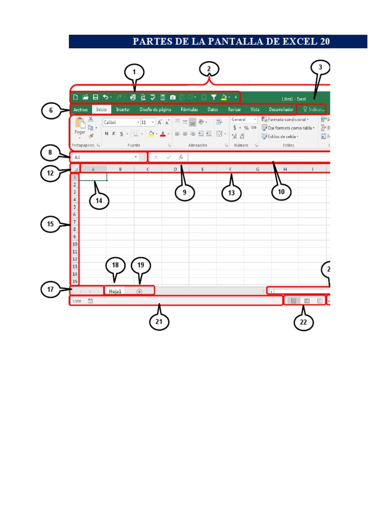Partes de La Pantalla de Excel | PDF | Microsoft Excel | Software