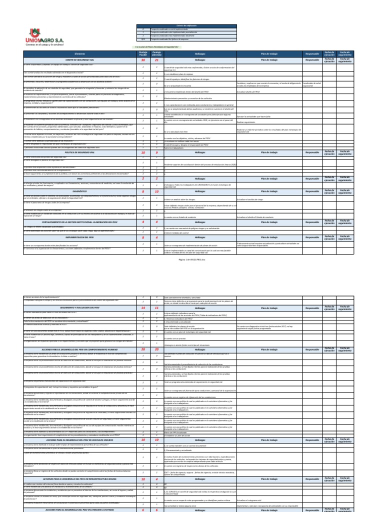 FT-SST-118 Formato Auditoria y Diagnostico Del PESV | PDF | Seguridad vial | Accidente de tráfico