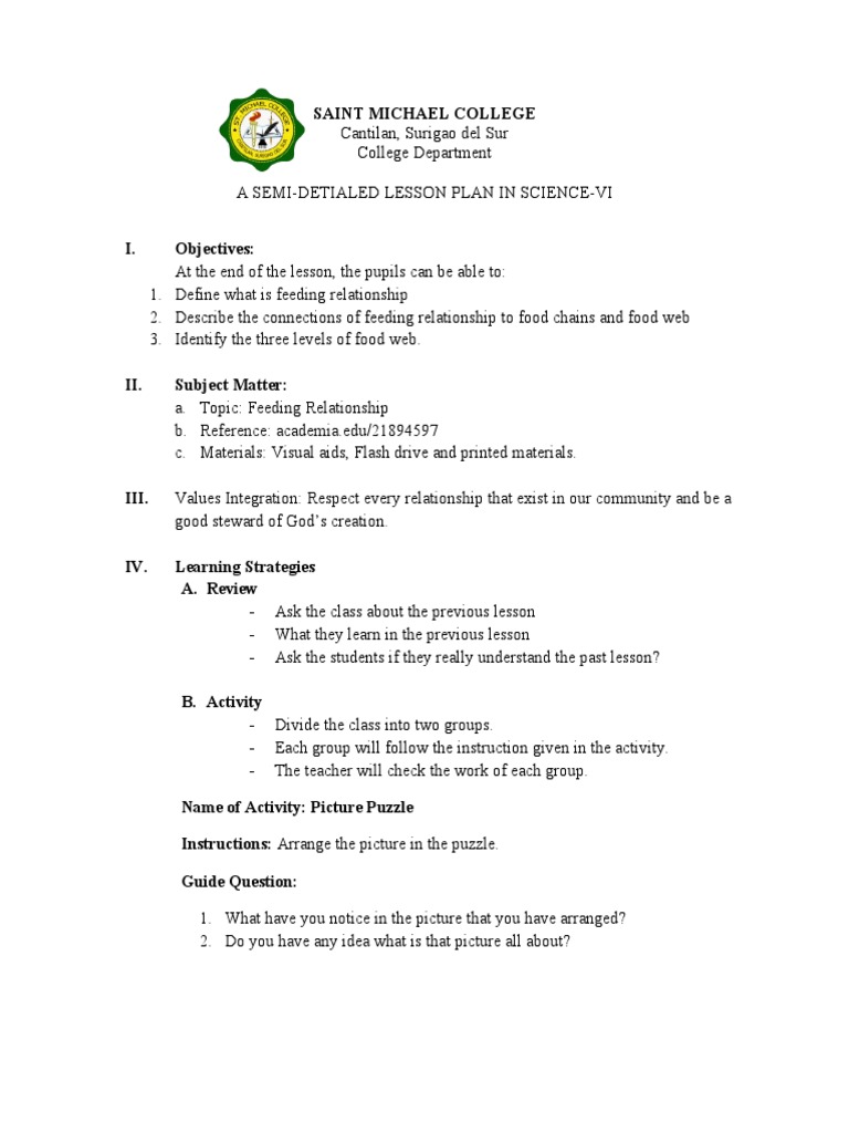 Lesson Plan in TTL | PDF | Lesson Plan | Communication