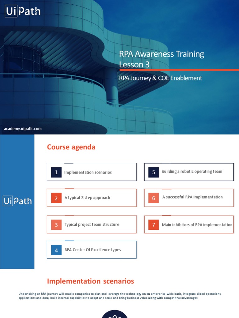RPA Journey & COE Enablement Training | PDF | Automation | Information ...