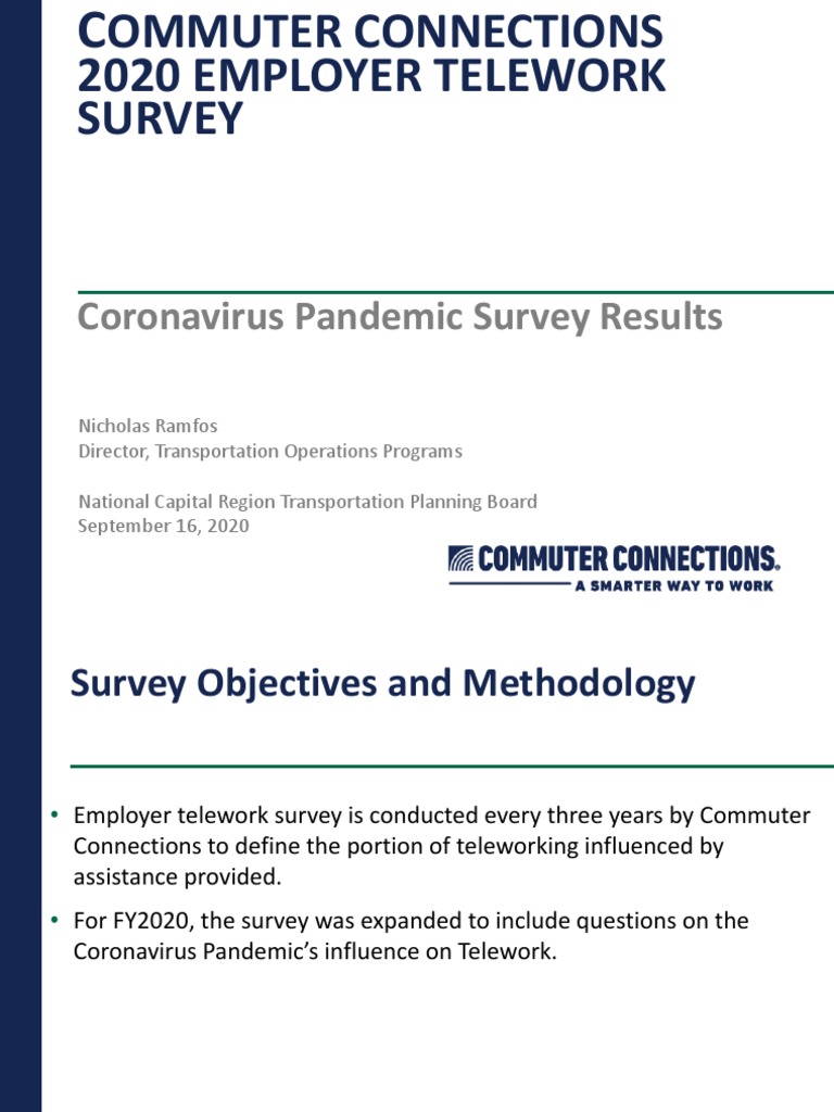 2020 Employer Telework Survey Presentation | PDF | Telecommuting ...
