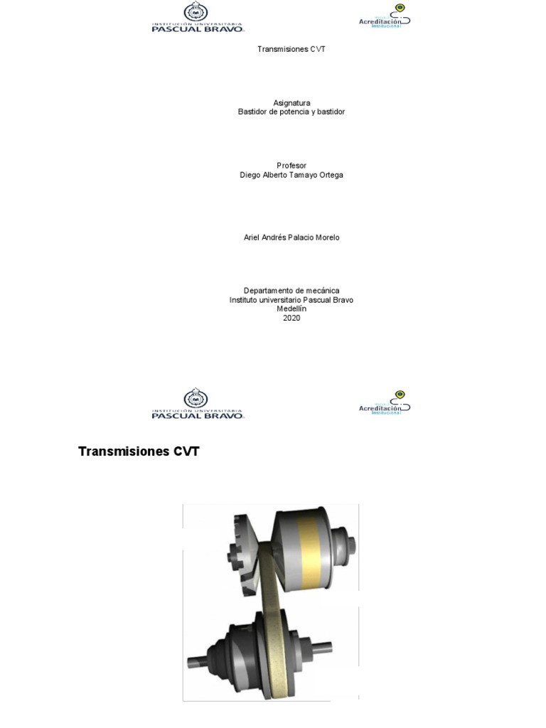 Transmisiones CVT | PDF | Transmisión (Mecánica) | Engranaje