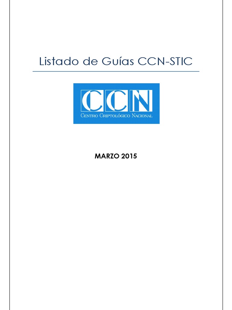 Listado Guias CCN-STIC PDF | PDF | Windows Server 2003 | Microsoft Windows