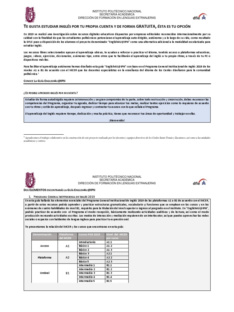 Guia Del Usuario E4U | PDF | Idioma en Inglés | Aprendizaje