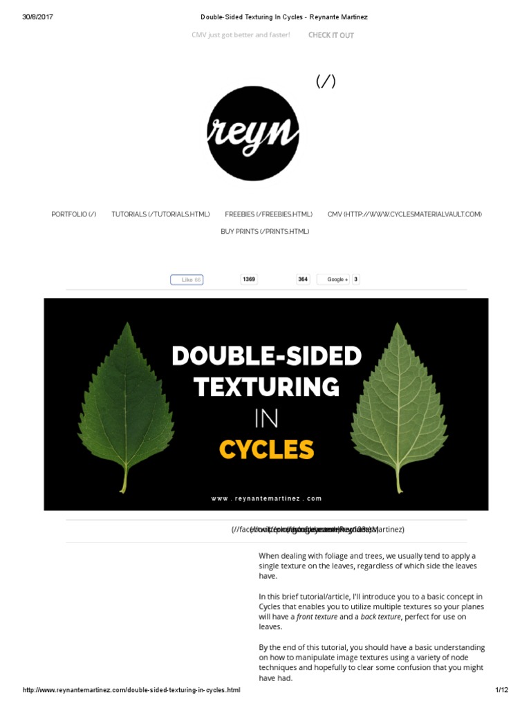 Double-Sided Texturing in Cycles - Reynante Martinez | PDF | Texture ... Double-Sided Texturing in Cycles - Reynante Martinez | PDF | Texture ...
