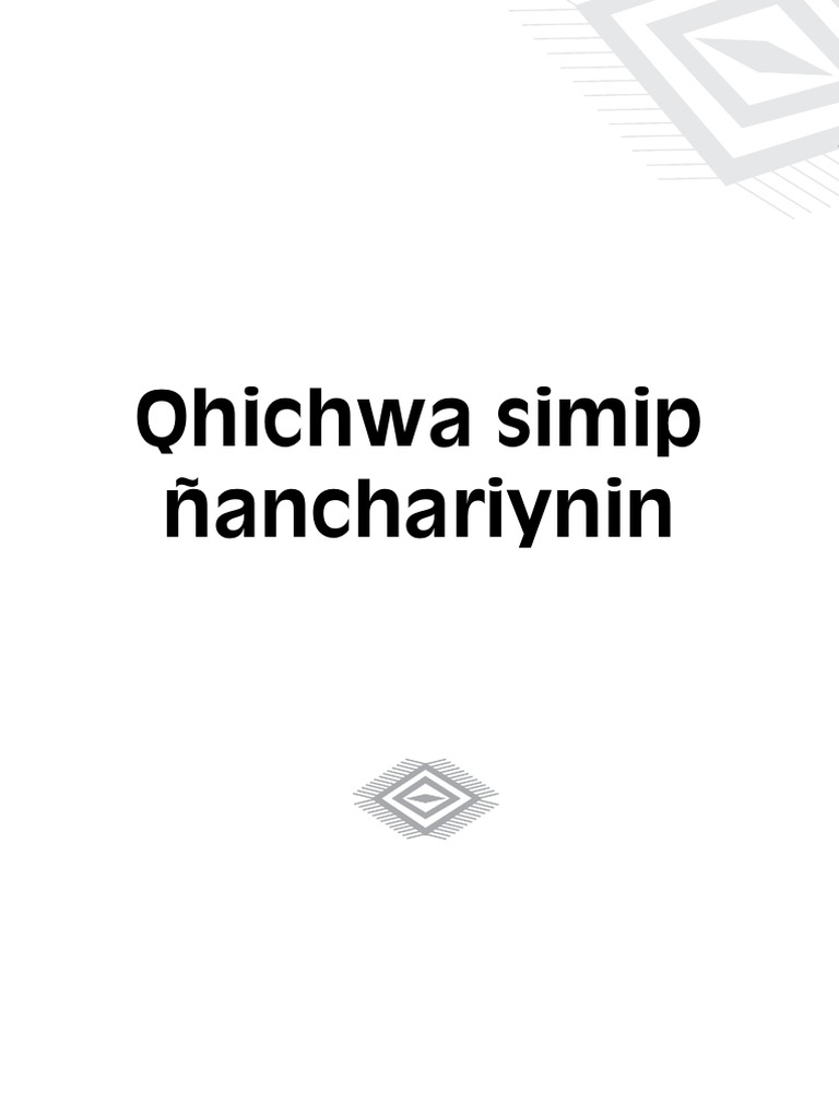 Normas de Escritura Quechua PDF | PDF