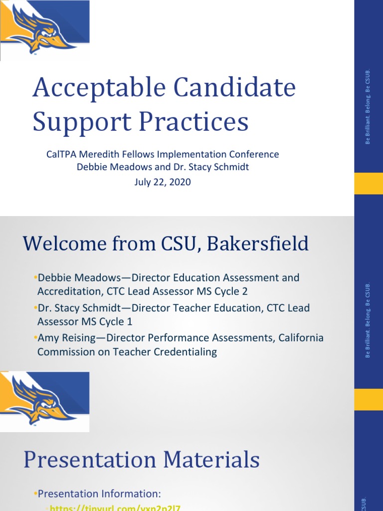 CalTPA Cycle 1 Support Guidelines | PDF | Educational Assessment ...