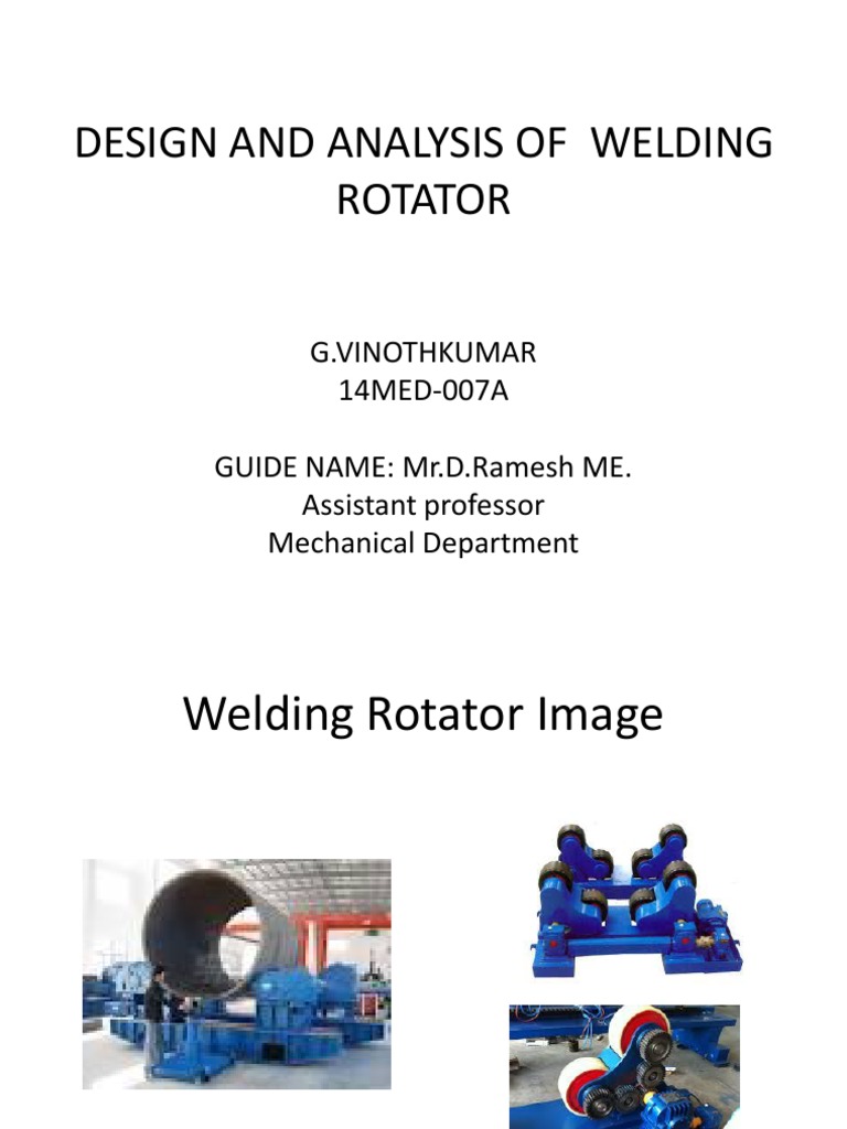 Welding Rotator Design and Analysis | PDF