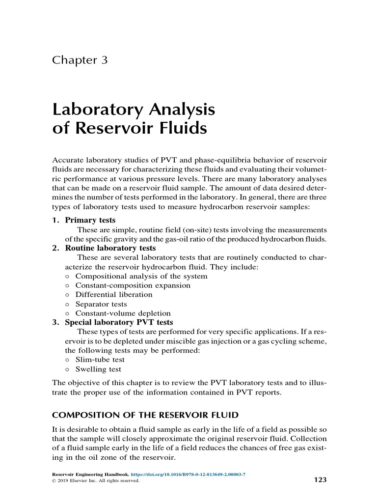 Chapter 3 - Laboratory Analysis of Reservoir - 2019 - Reservoir ...