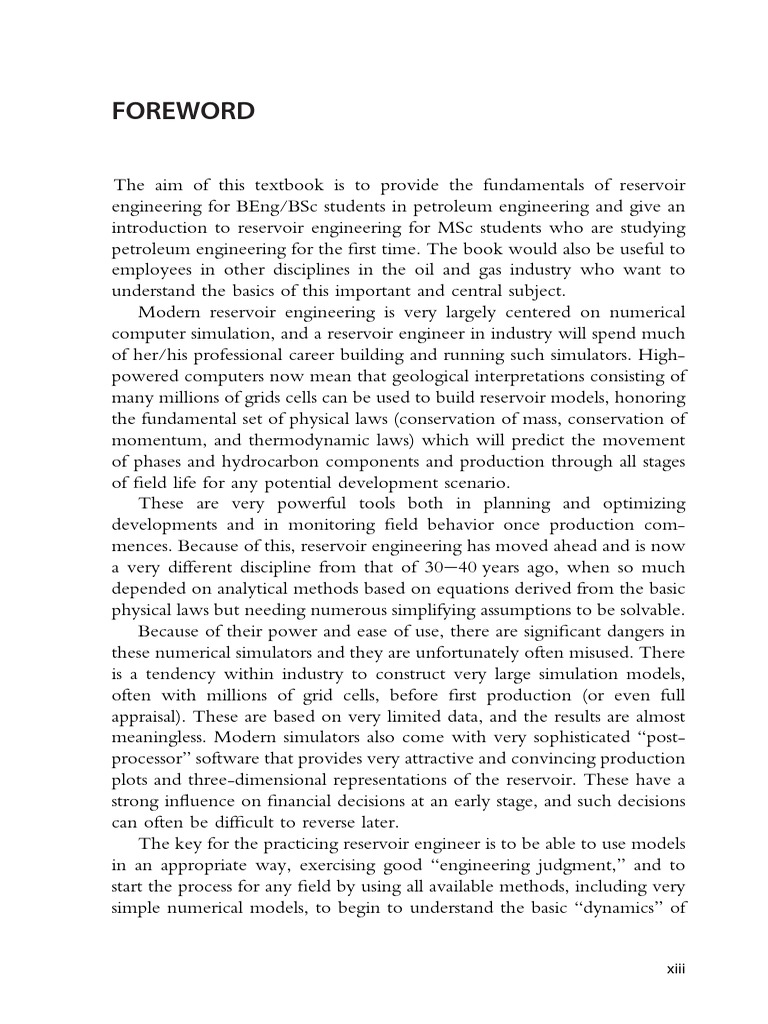 Foreword - 2016 - Fundamentals of Applied Reservoir Engineering | PDF | Petroleum Reservoir ...