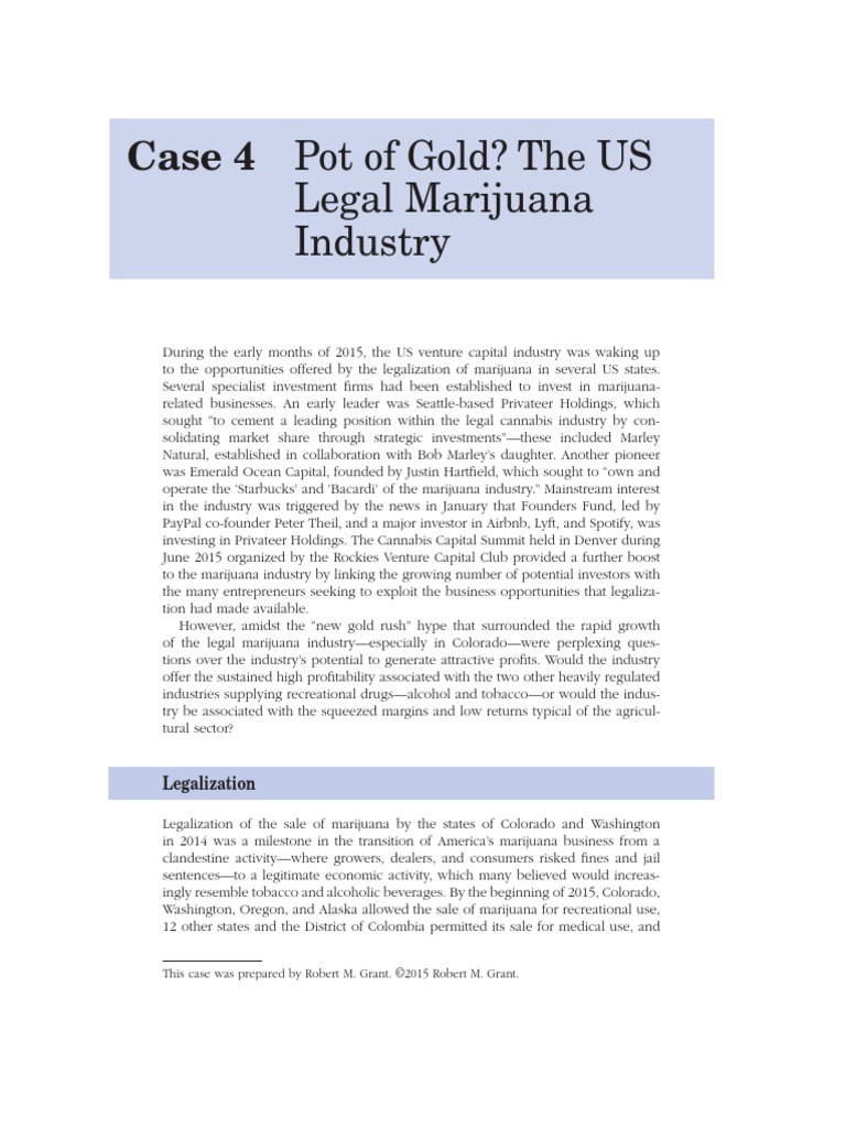 The Emerging Cannabis Industry: Opportunities and Challenges in the ...