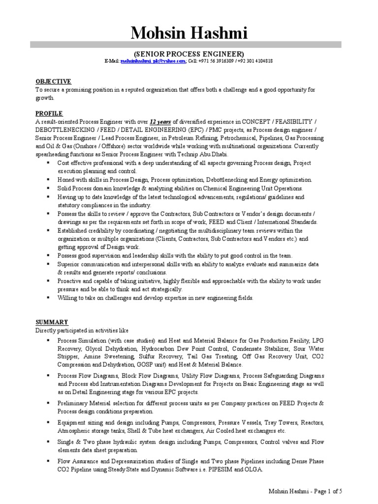 Mohsin Hashmi - Resume | PDF | Visual Basic For Applications | Pipeline ...