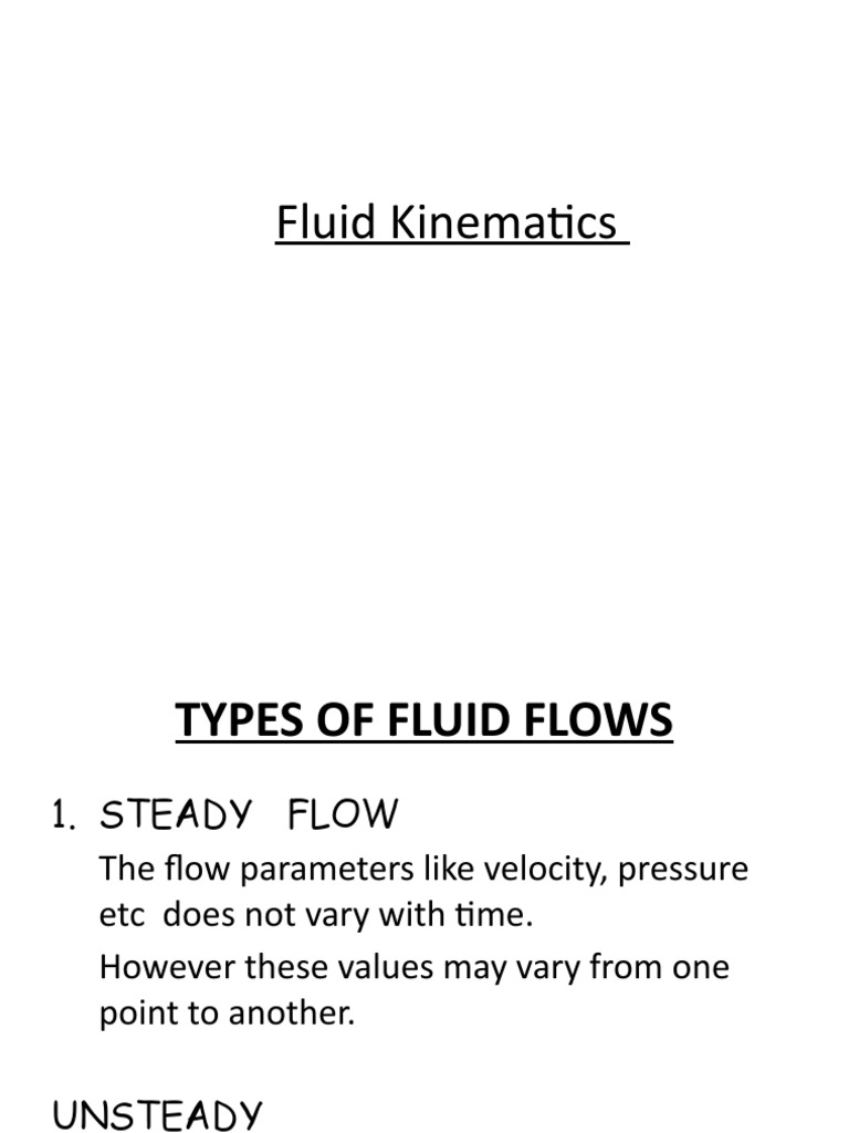 Module 3.1 Fluid Kinematics | PDF | Fluid Dynamics | Continuum Mechanics