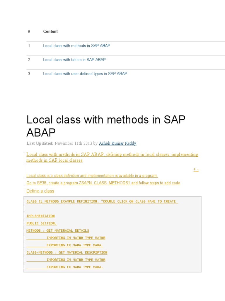 08.local Classes With Methods | PDF | Class (Computer Programming ...