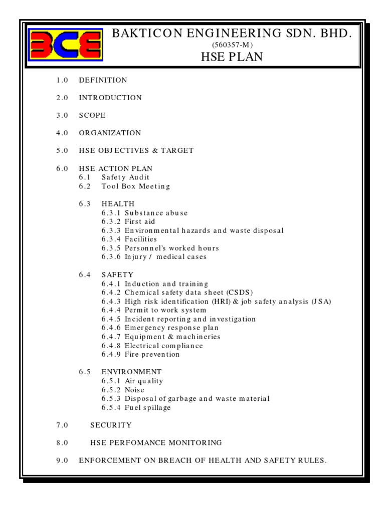 HSE Policy | PDF | Occupational Safety And Health | Fires