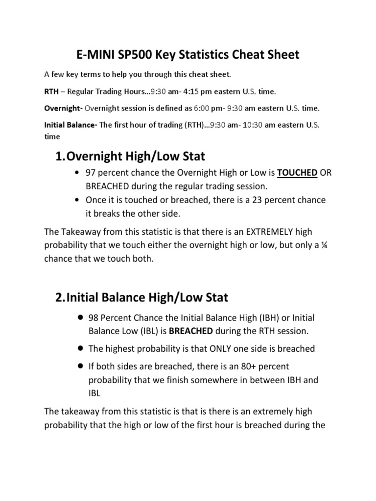 Statistics Cheat Sheet | PDF