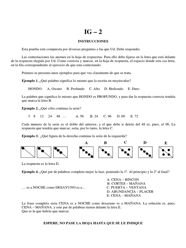 Test Inteligencia Ig-2 Completo | PDF | Naturaleza