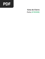 Acta de Cierre Formato Ejemplo | PDF