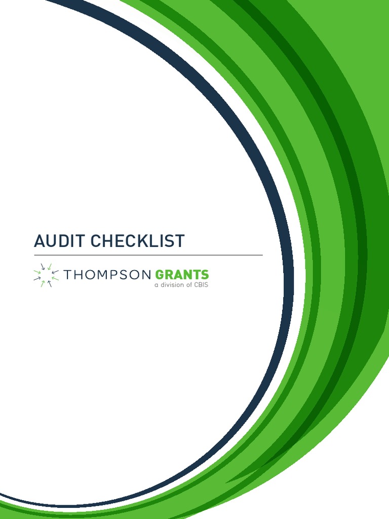 Grants Resource - Audit Checklist PDF | PDF | Regulatory Compliance | Audit