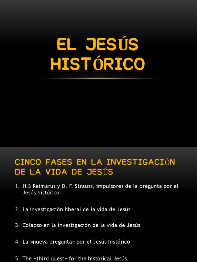 Investigación del Jesús Histórico: Fases Clave | PDF | Jesús | Evangelios