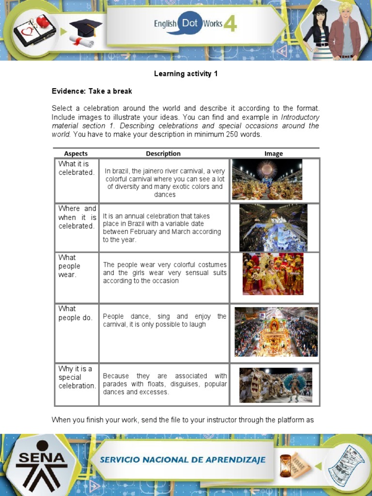 Global Celebration Descriptions | PDF | Language Arts & Discipline ...