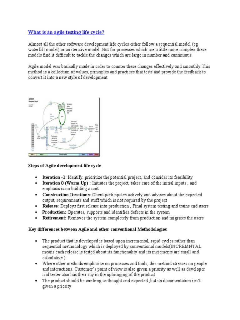 What Is An Agile Testing Life Cycle | PDF | Business