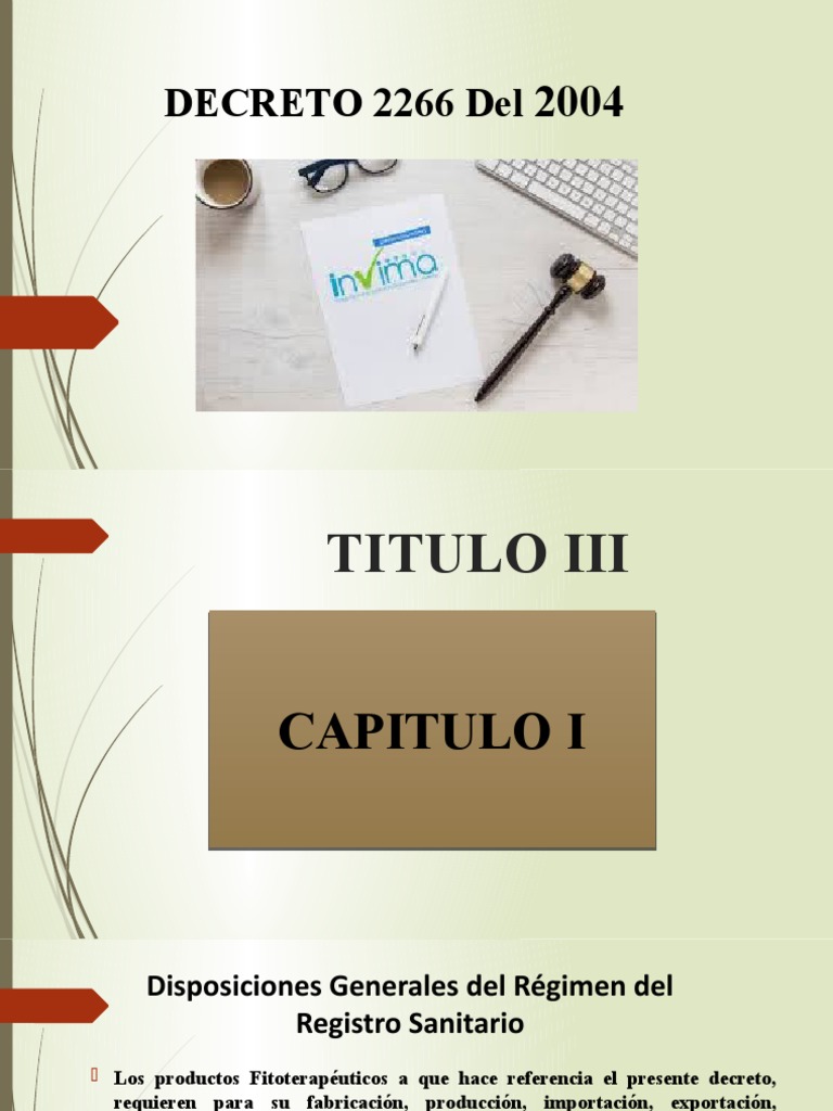 Diapositivas DECRETO 2266 DE 2014 | PDF | Plantas medicinales ...
