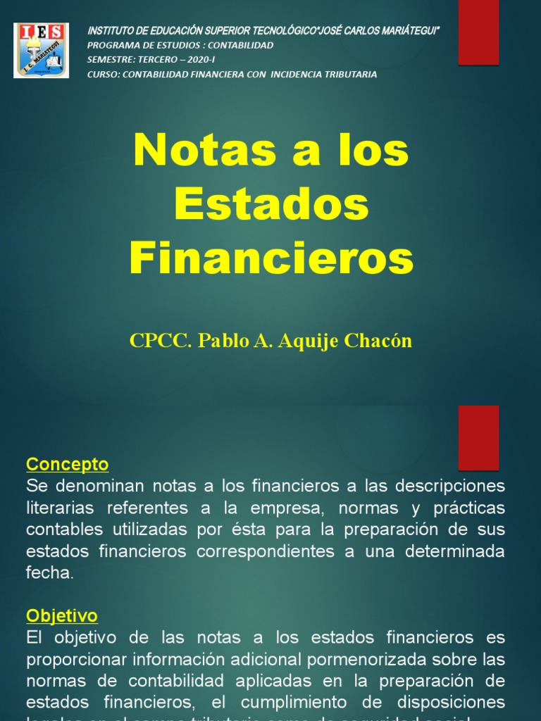 Notas A Los Eeff Caso Practico | PDF | Estado financiero | Contabilidad