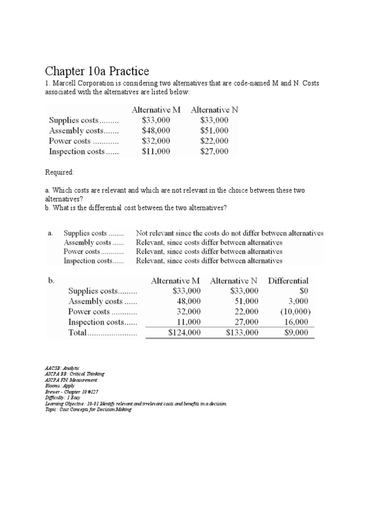 Chapter 10a Practice | PDF | Income | Accounting