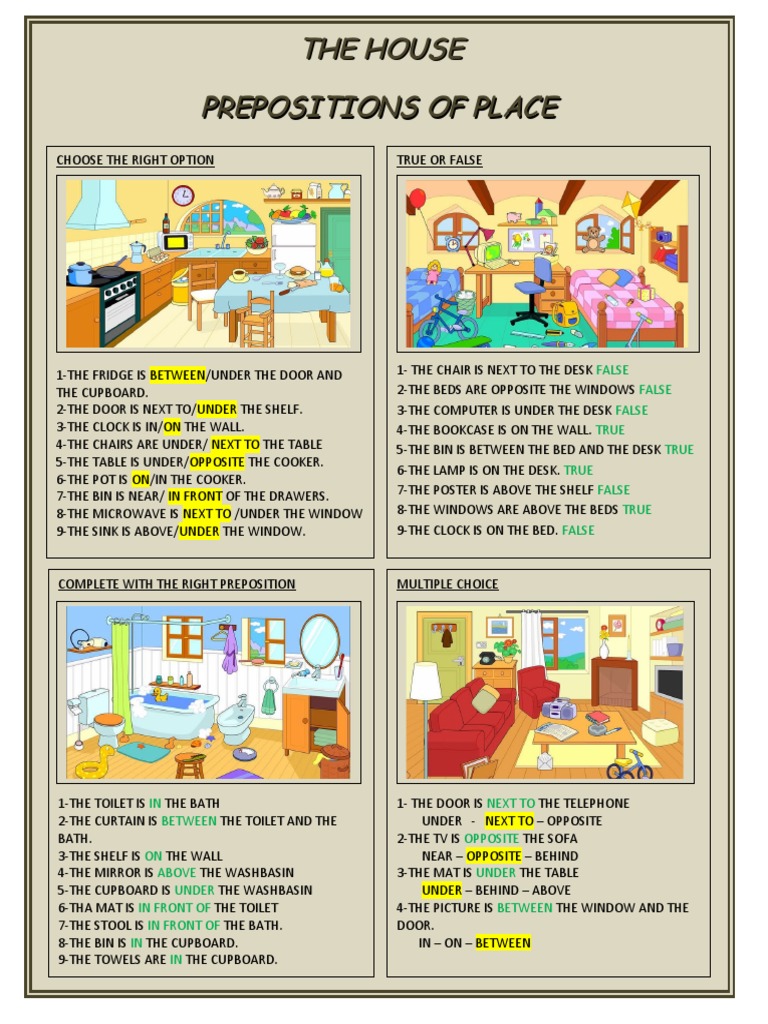 The House Prepositions of Place | PDF