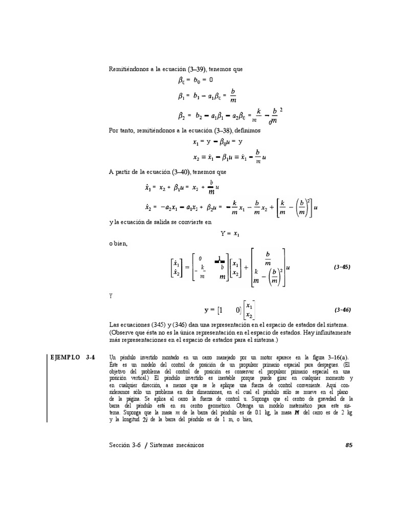 Ejemplo Modelo Pendulo Invertido - (Katsushiko - Ogata) - Ingenieria ...