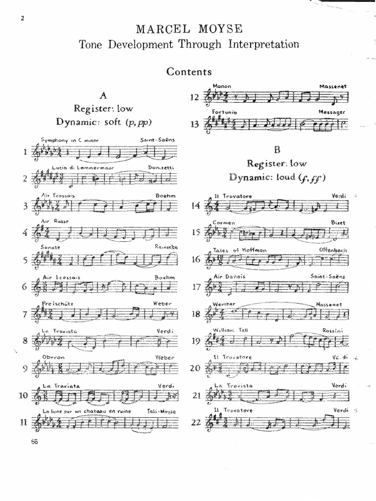 Moyse - Tone Development Through Interpretation PDF | PDF | Classical ...