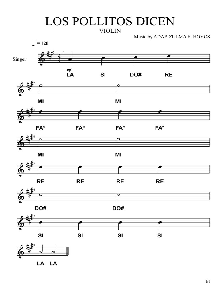 Los Pollitos Dicen PDF | PDF