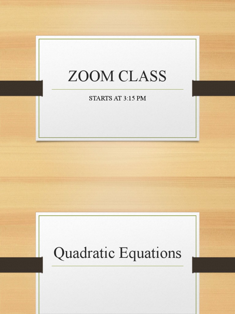 QuadEquations PPT Alg2 | PDF | Quadratic Equation | Factorization