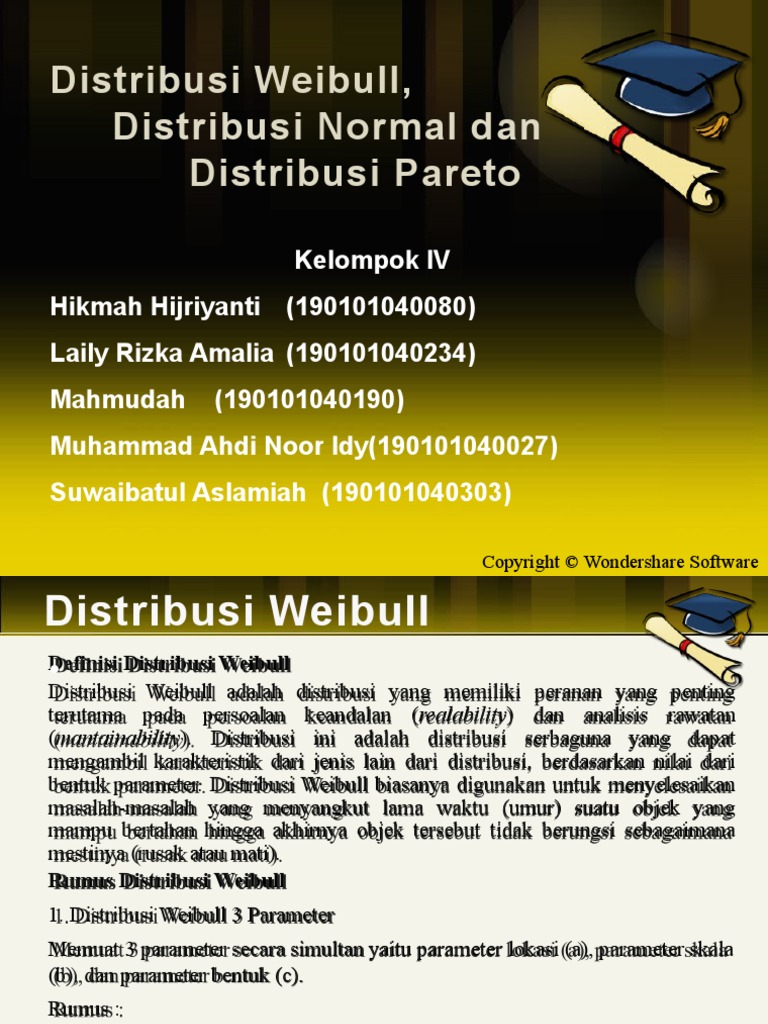 Distribusi Weibull, Distribusi Normal Dan Distribusi Pareto | PDF
