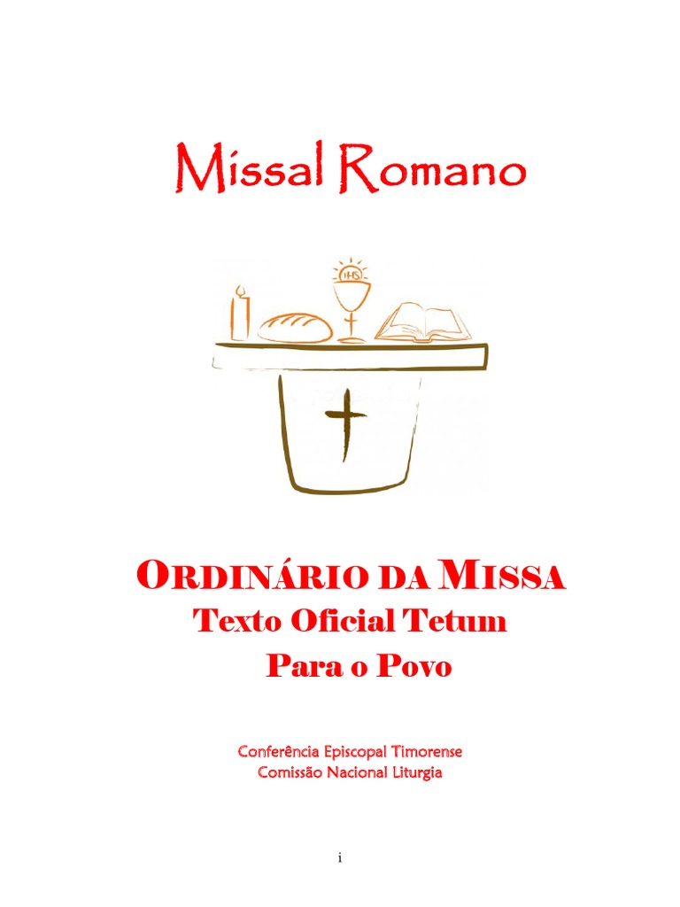 Missal Romano: Ordinário da Missa em Tetum | PDF | Missa (liturgia) | Padre
