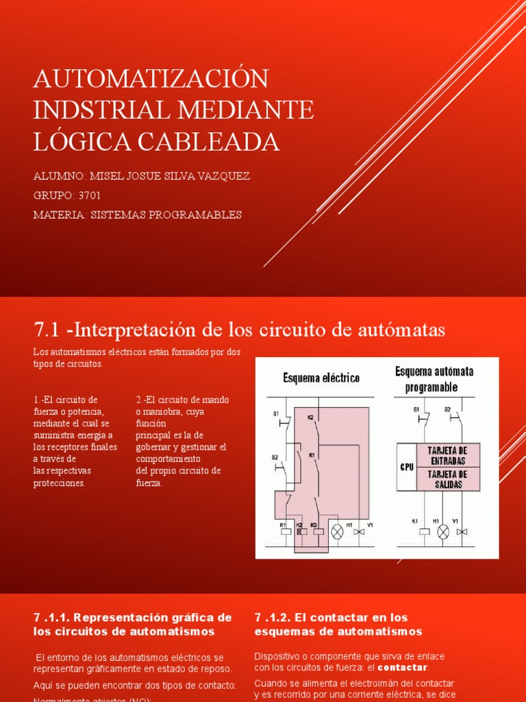 Automatización Indstrial Mediante Lógica Cableada | PDF | Relé ...