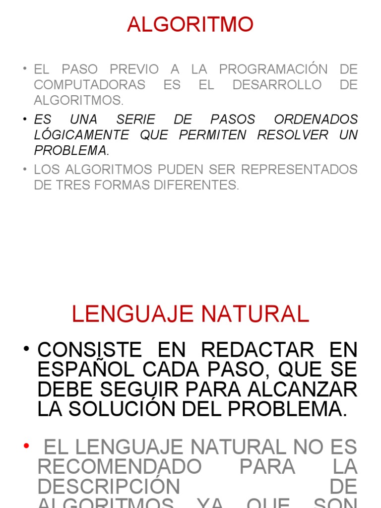 ALGORITMO | PDF | Algoritmos | Lenguaje de programación