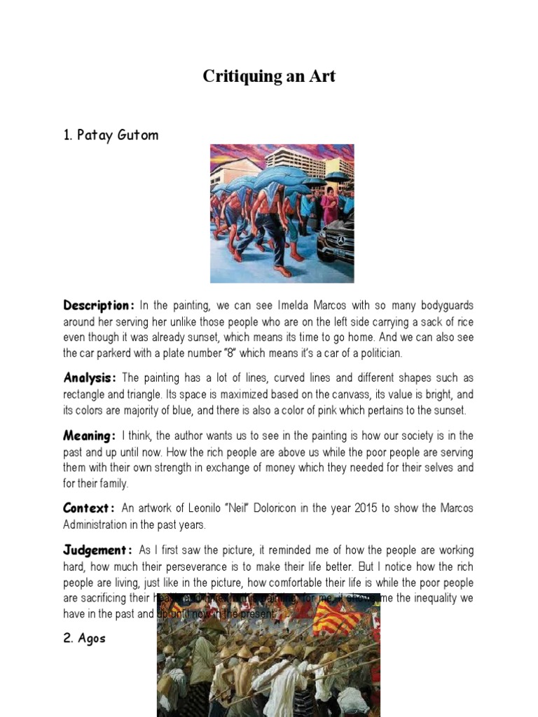 Critiquing An Art | PDF | Paintings