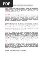 The Self-Confidence Formula by Napoleon Hill | PDF | Thought | Meaning ...