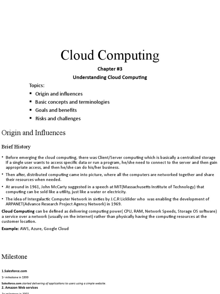 Chapter #3 Understanding Cloud Computing | PDF | Cloud Computing | Scalability