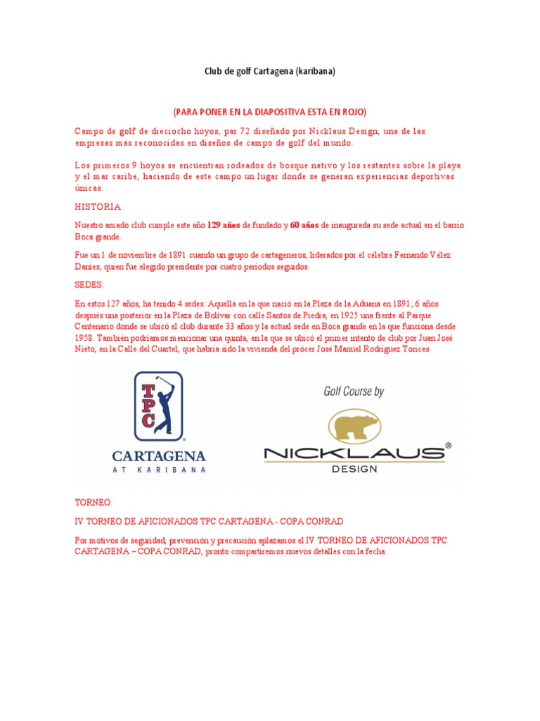 Cartagena Club | PDF | Colombia