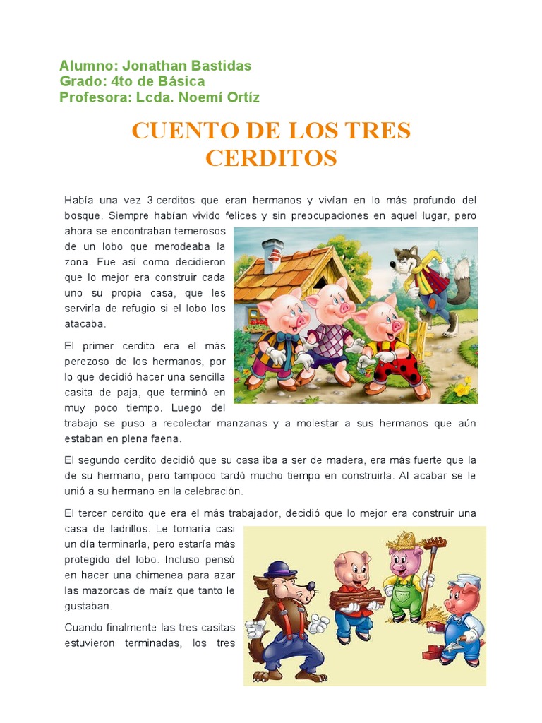 Cuento de Los Tres Cerditos | PDF | Violencia