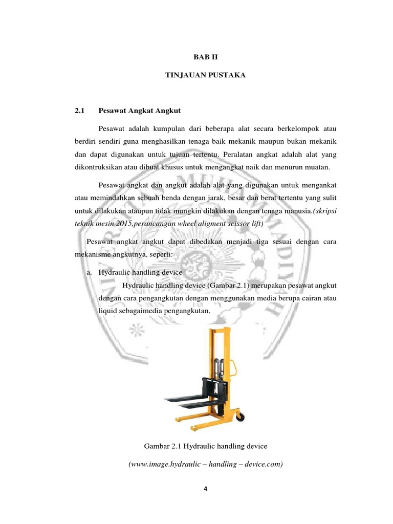 Jenis dan Prinsip Pesawat Angkat Angkut | PDF