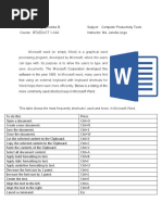 Microsoft Word Basic Keyboard Shortcuts Worksheet | PDF | Art