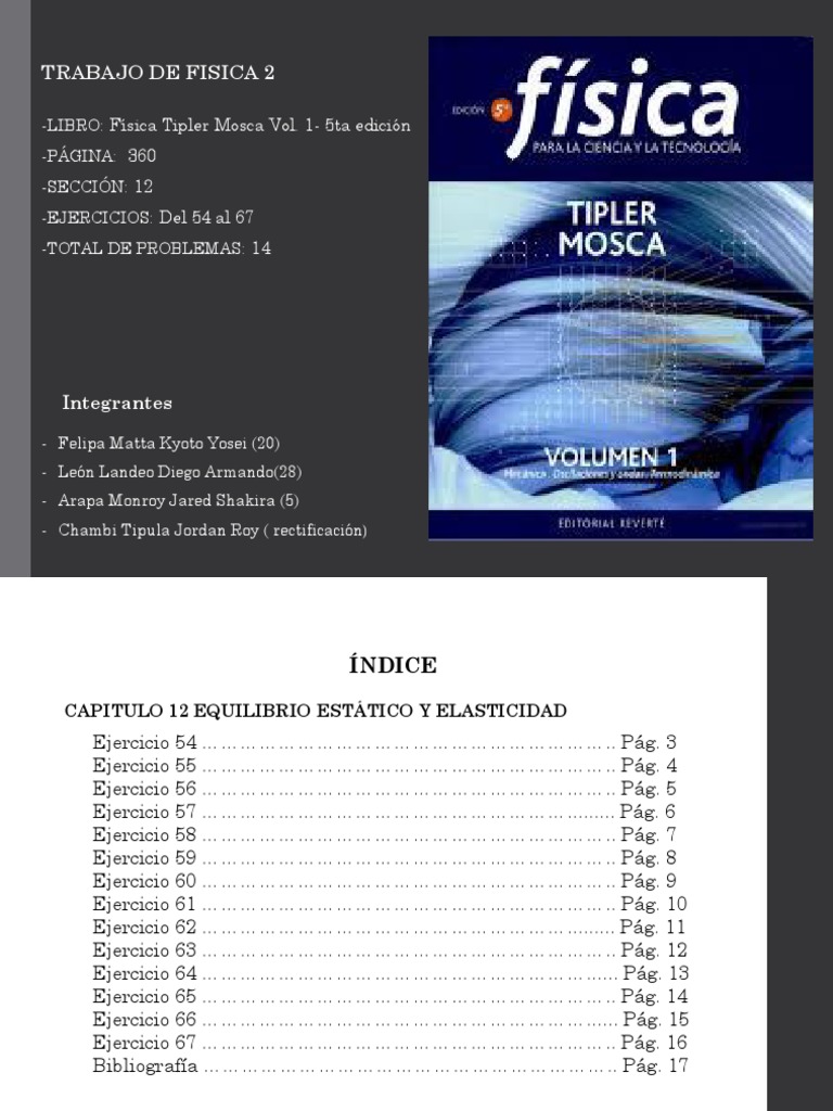 Ejercicios de Fisica Tipler Mosca-Unfv-Fic-756684126 PDF | PDF | Métodos y materiales de enseñanza