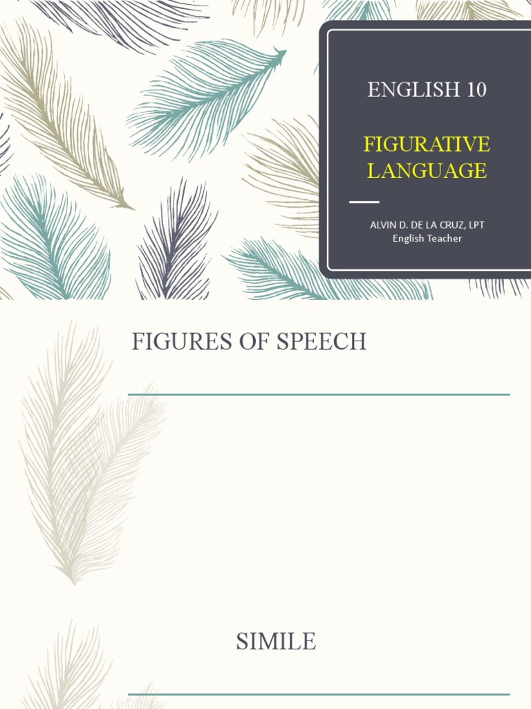 English 10: Figurative Language | PDF | Verb | Human Communication