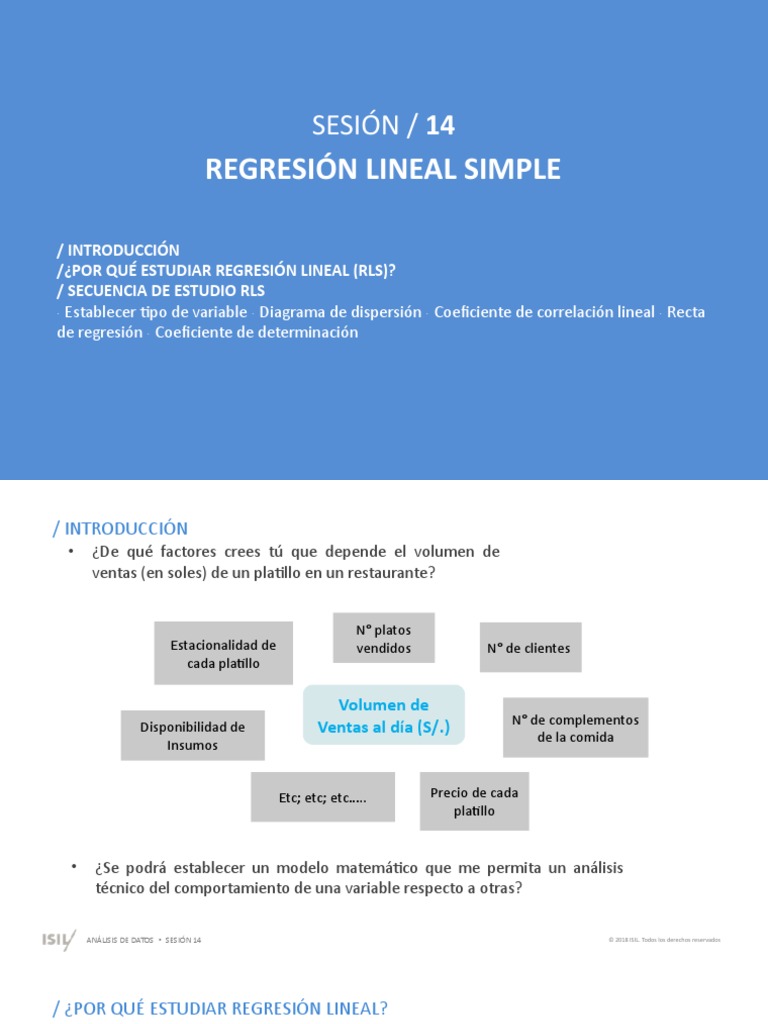 Regresion Lineal Simple | PDF | Regresión lineal | Coeficiente de ...